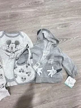 Matching Sets | 3 For 3 Disney Mickey Mouse 4 Piece Clothing Set 36 ...